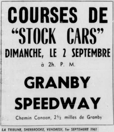Granby Speedway - Saison 1961
