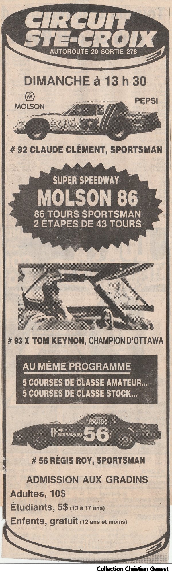 Pubs, article 1986 ( 72e , 73e , 74e ) du Circuit Ste-Croix